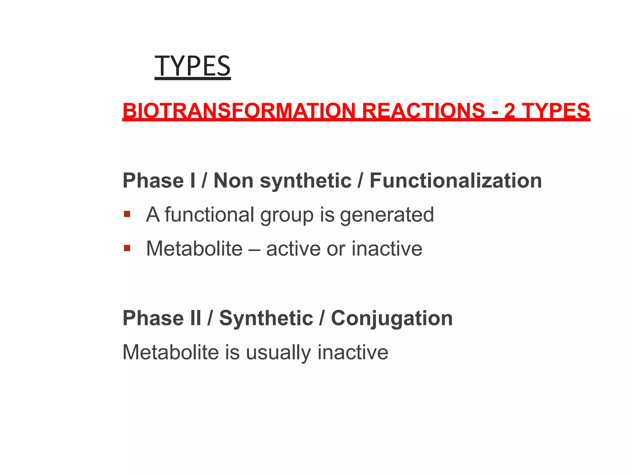 Drug metabolism according to pci,bparm4 | PPTX