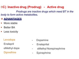 Drug metabolism according to pci,bparm4 | PPTX
