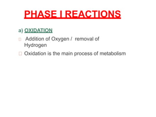 Drug metabolism according to pci,bparm4 | PPTX