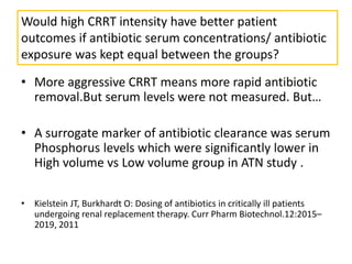Drug modification in crrt | PPTX