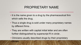 Drug nomenclatue | PPTX