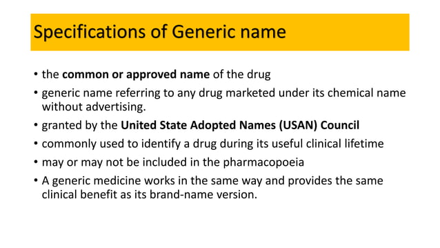 Drug nomenclature in Pharmaceuticals | PPTX | Pharmaceutical Industry ...
