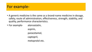 Drug nomenclature in Pharmaceuticals | PPTX