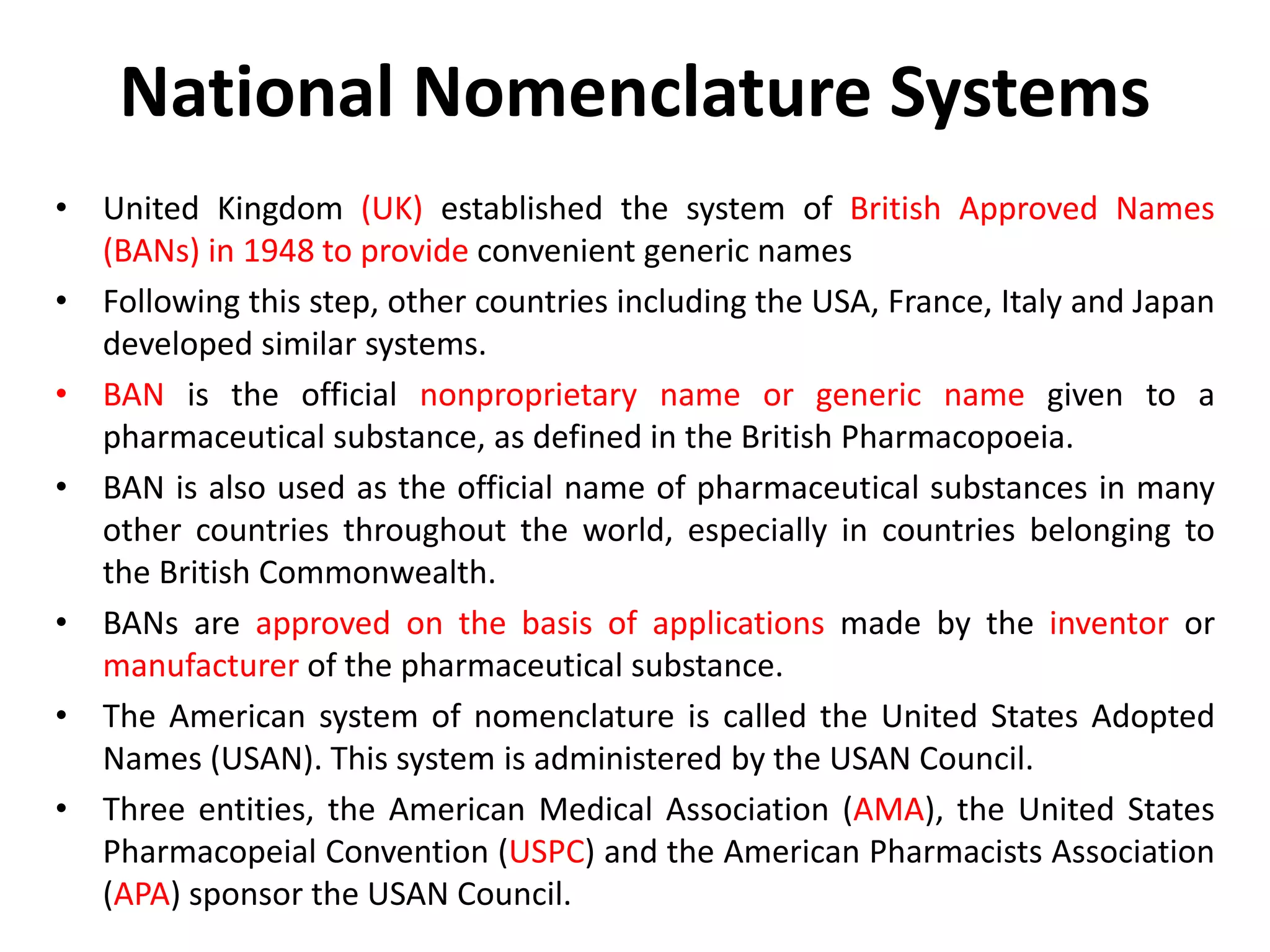 Drug nomenclature .ppt
