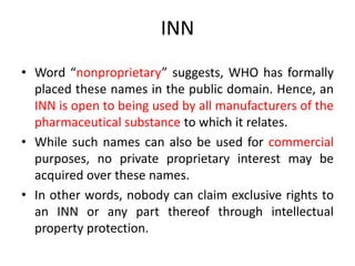 Drug nomenclature .ppt