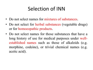 Drug nomenclature .ppt
