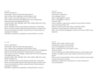 Drug notecards for paramedic NREMT study guide | DOCX