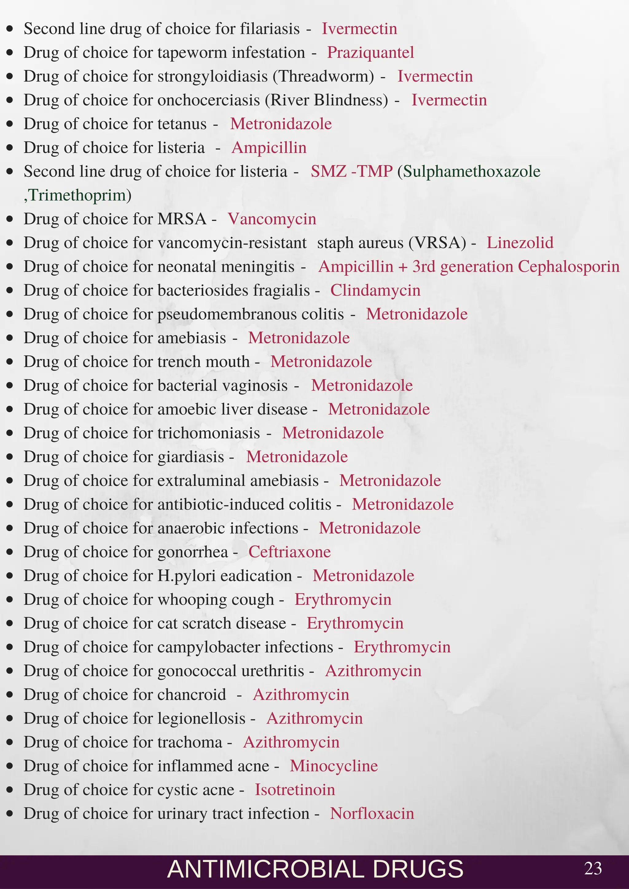 pharmacology of Drug of Choice for pharmacist .pdf