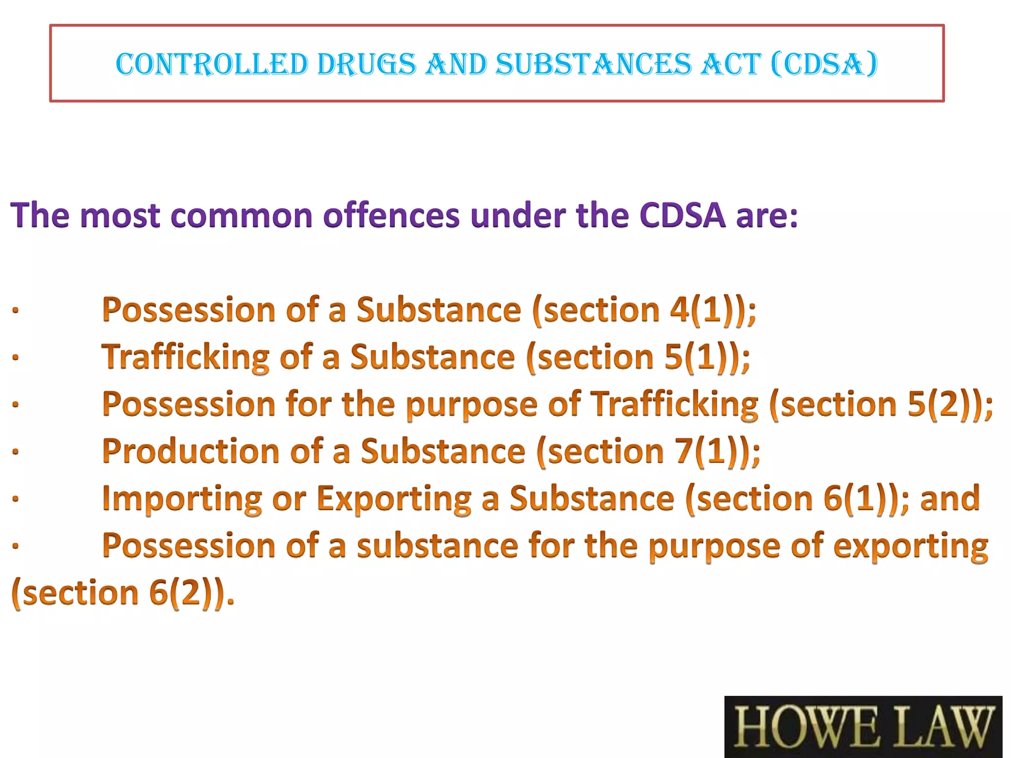 Drug offense lawyer lyle howe | PPT