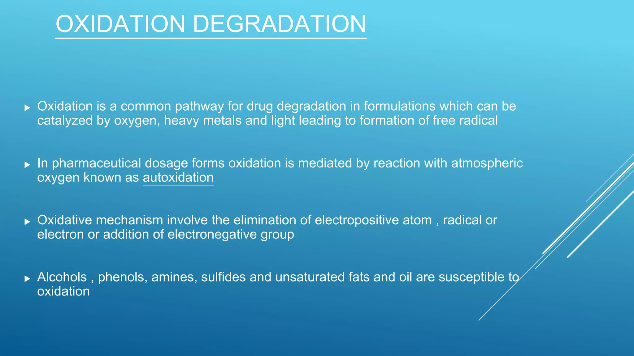 oxidation degradation of drug | PDF