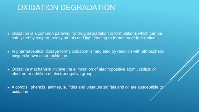 oxidation degradation of drug | PDF | Chemistry | Science