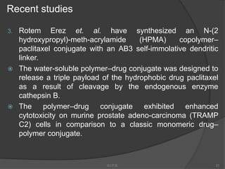 Drug polymer conjugate in drug delivery | PPTX