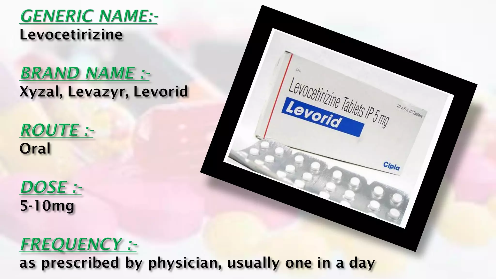 ANTIHITAMINE - LEVOCETIRIZINE | PDF