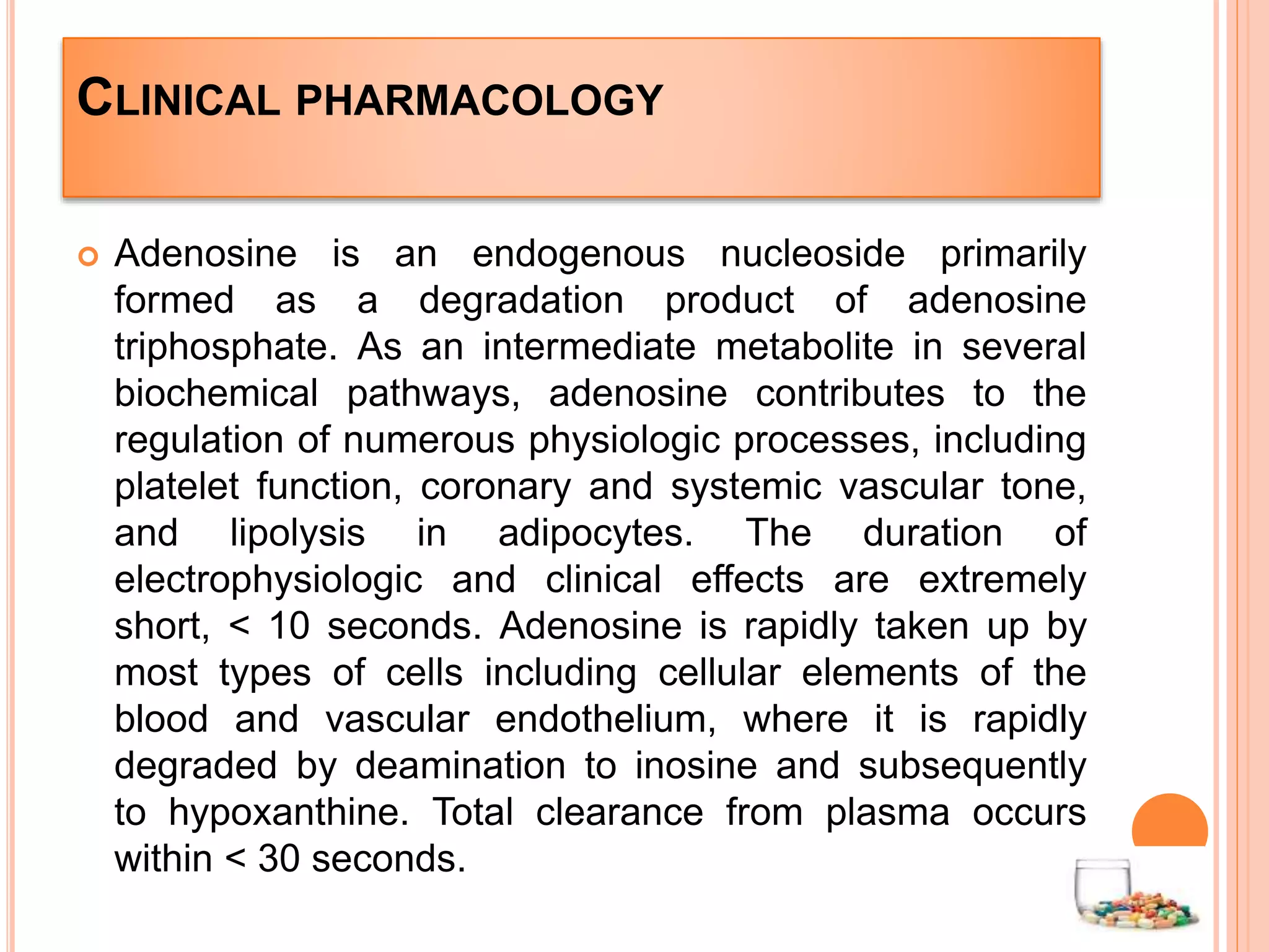 Drug presentation : Adenosine in pediatrics. | PPTX