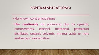 Drug presentation on charcoal | PPTX