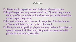 Drug presentation on charcoal | PPTX