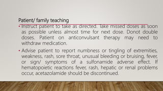 Drug presentation on diamox | PPTX