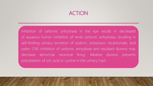 Drug presentation on diamox | PPTX | Blood Disorders | Diseases and ...