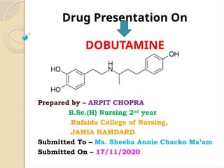Drug Presentation On -- Dobutamine.pptx