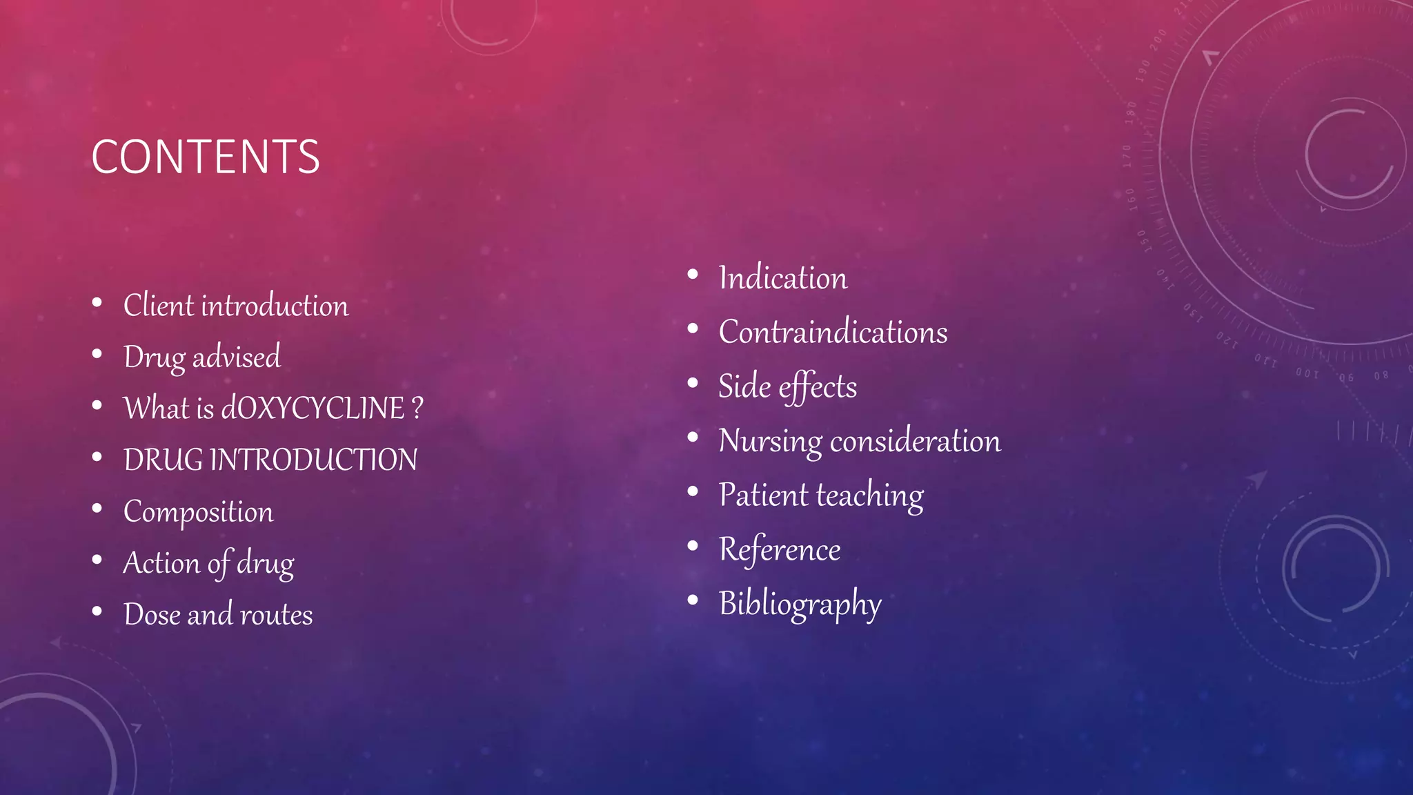 Drug presentation on doxycycline (for the medical students ) | PPTX