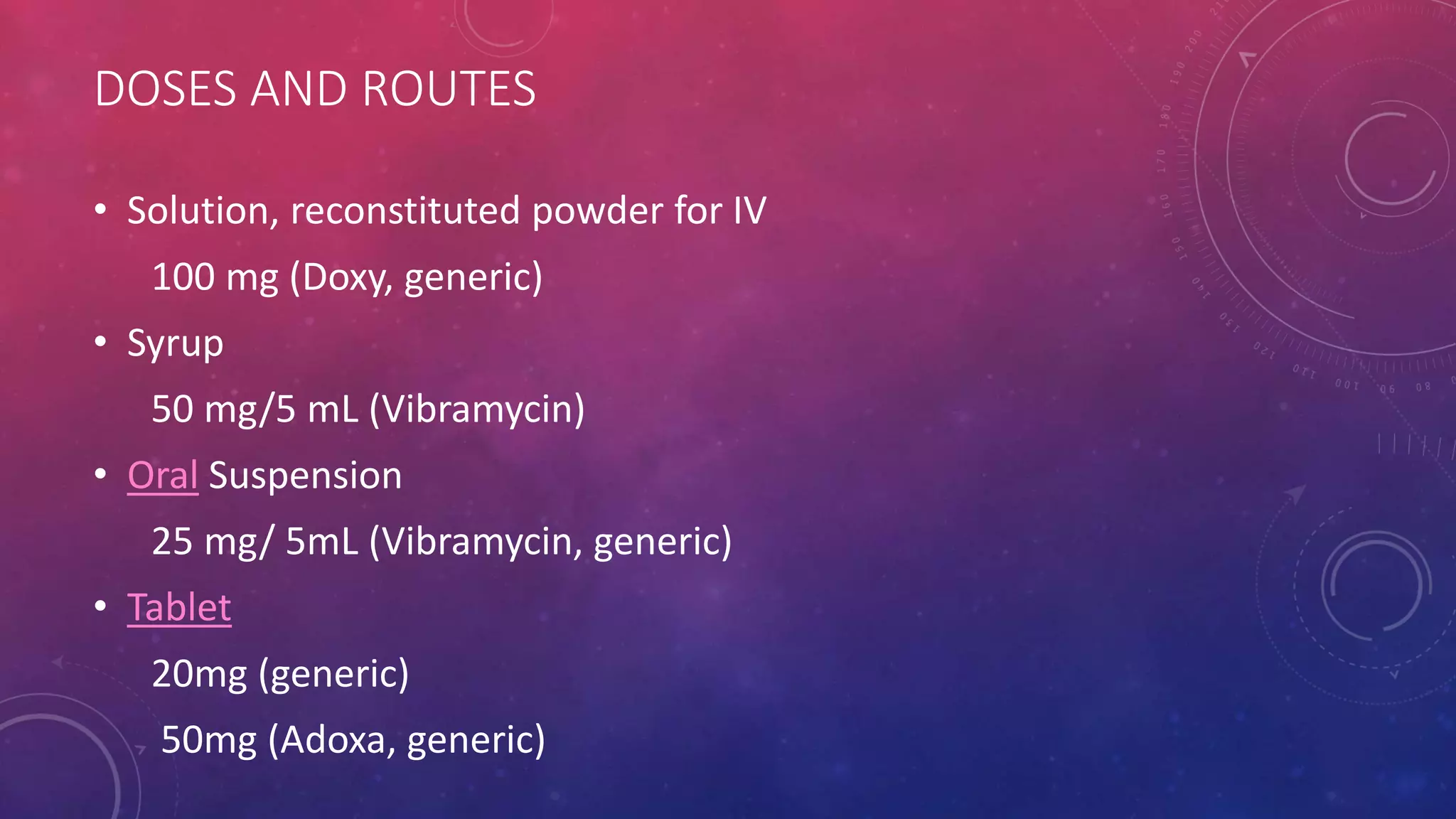 Drug presentation on doxycycline (for the medical students ) | PPTX