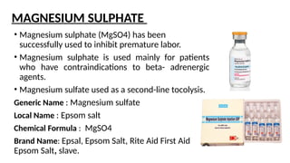 Drugs that prevent preterm labor and immature birth by suppressing ...