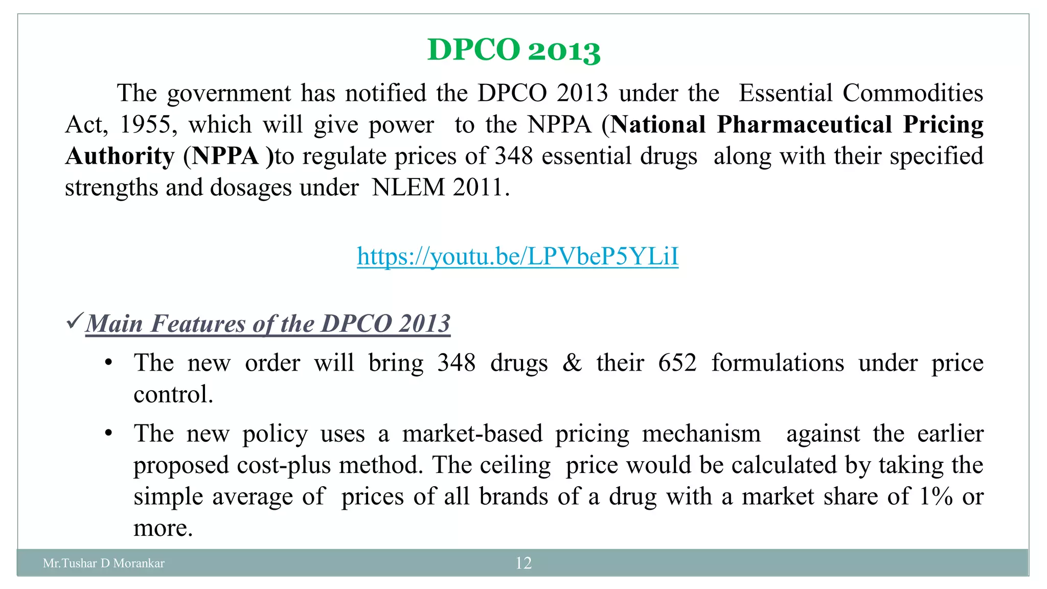 Drug price control order 2013 | PDF