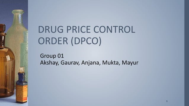 Drug Price Control Order 2013 | PPTX