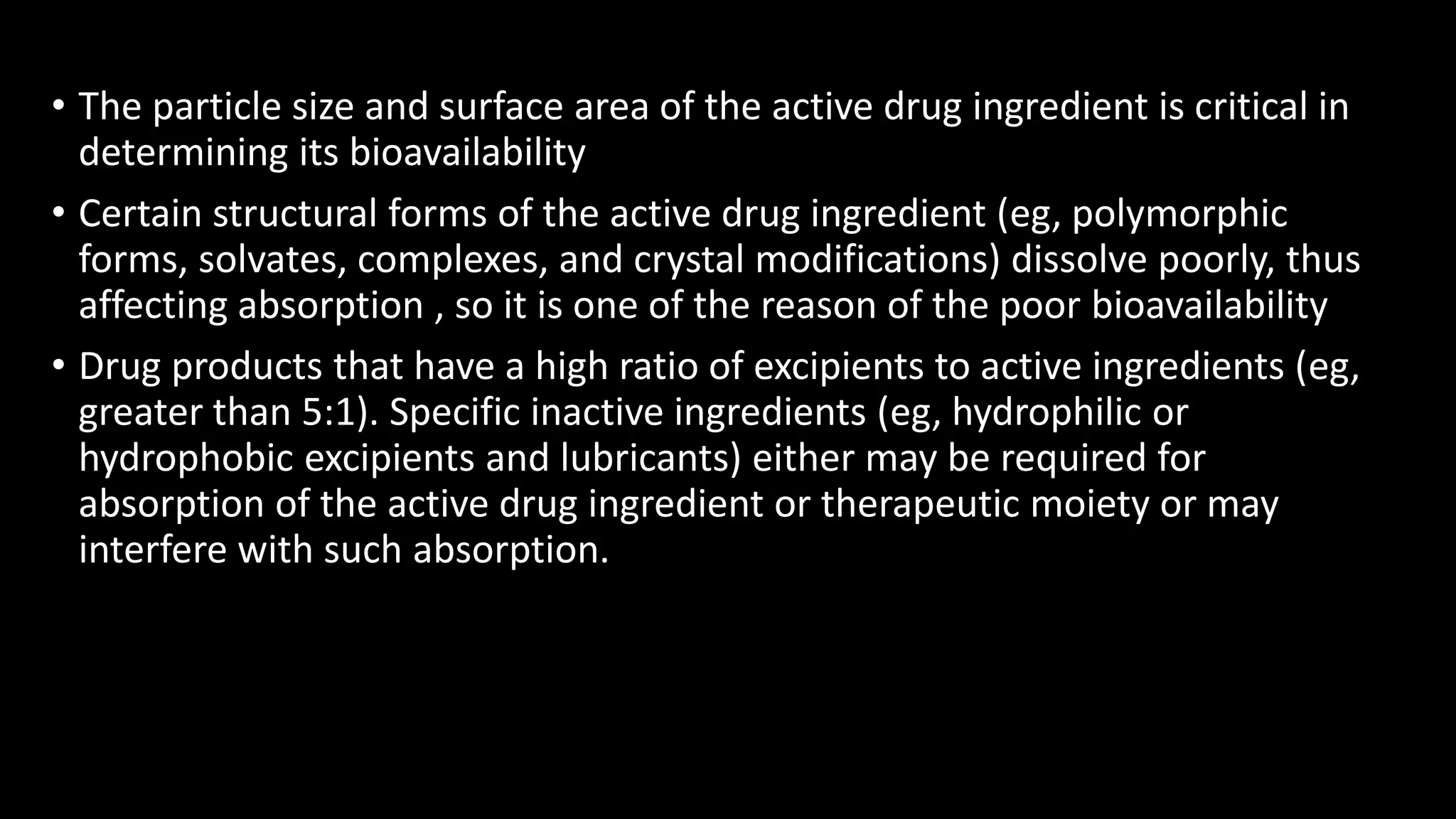 Drug product performance , in vivo: bioavailability and bioequivalence ...