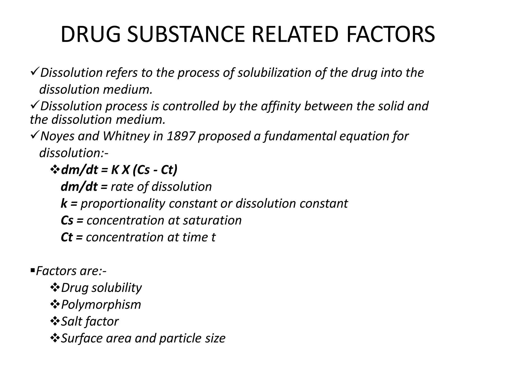 Drug product performance (joel) | PPTX