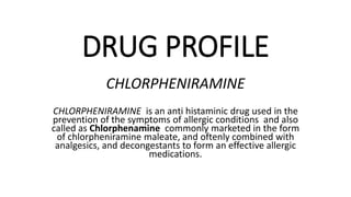 Drug profile | PPTX