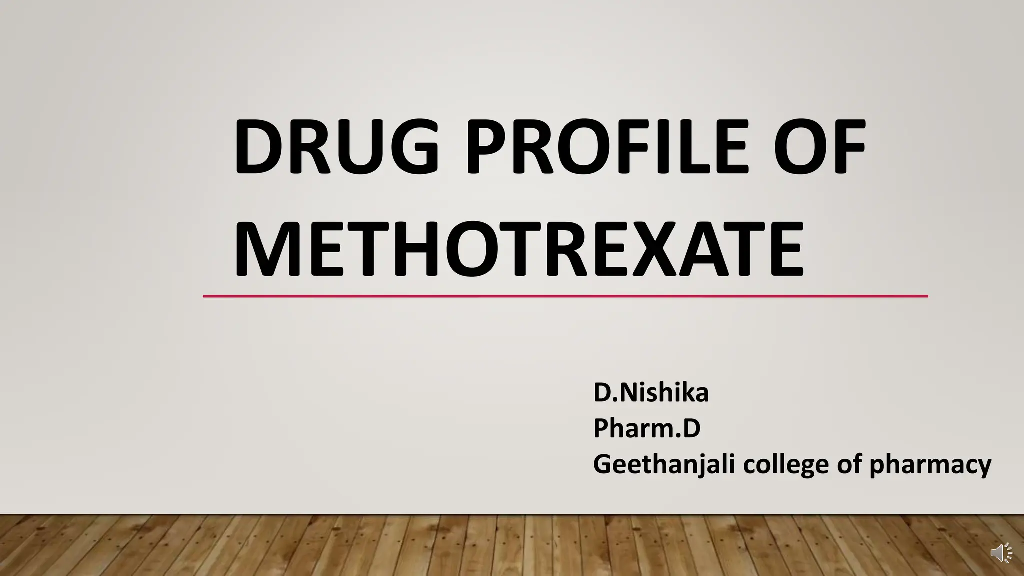 Drug profile of methotrexate :Introduction, History, ROA, Dose, MOA ...