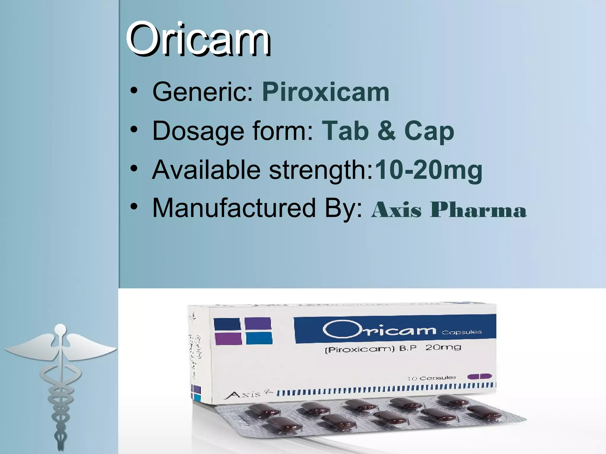 Drug profile of piroxicam | PPT