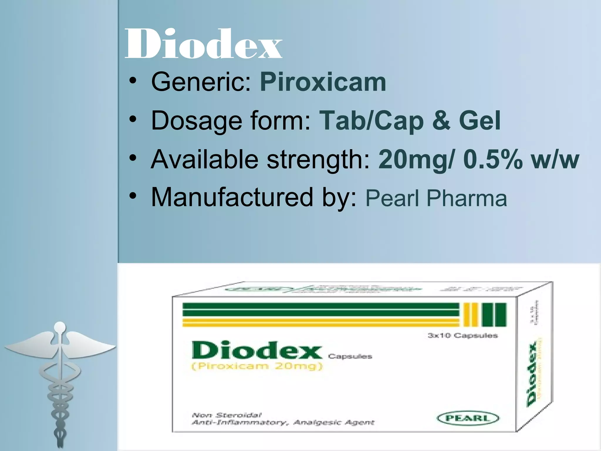 Drug profile of piroxicam | PPT