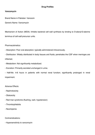 Drug Profile (PART-ONE) Clinical Pharmacy.pdf