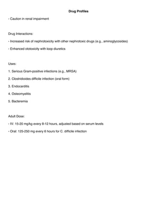 Drug Profile (PART-ONE) Clinical Pharmacy.pdf