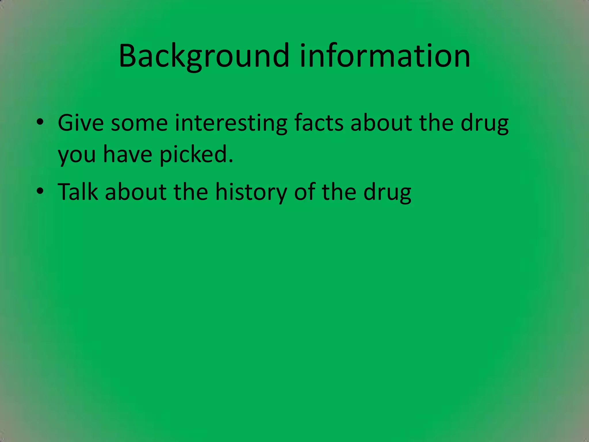 Drug project exp | PPT