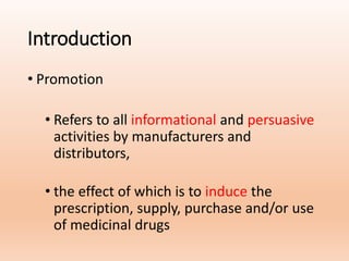 Drug promotion 2017 | PPTX