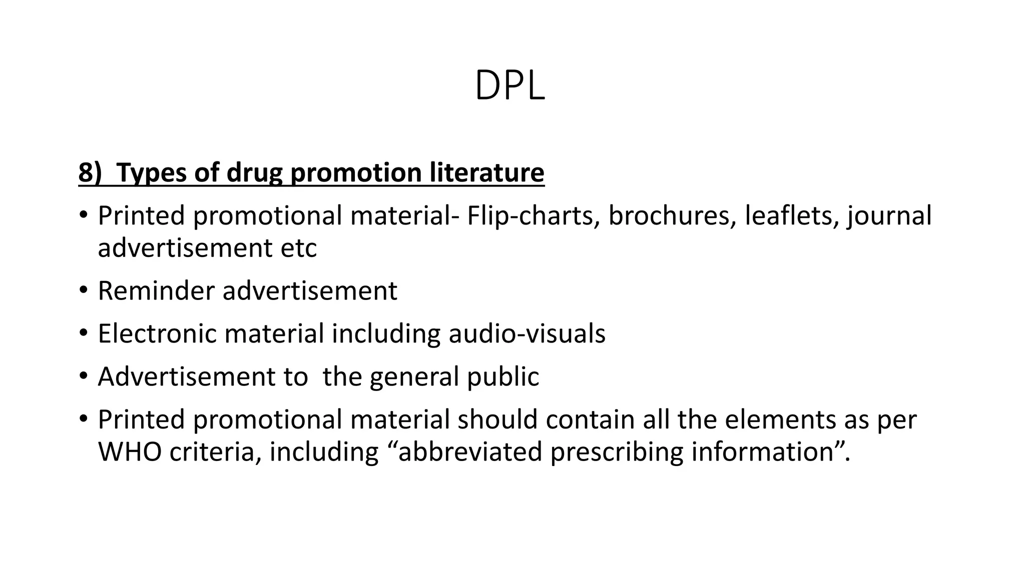 Drug Promotion Literature .pptx