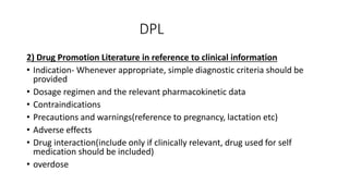 Drug Promotion Literature .pptx | Pharmaceutical Industry | Industries