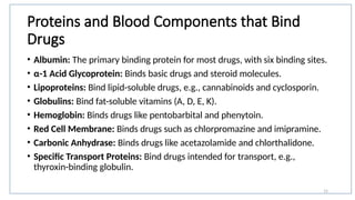 DRUG PROTEIN BINDING. A Key Factor in Pharmacokineticspptx | PPTX ...