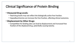 DRUG PROTEIN BINDING. A Key Factor in Pharmacokineticspptx | PPT