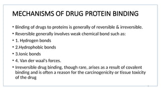 DRUG PROTEIN BINDING. A Key Factor in Pharmacokineticspptx | PPTX ...