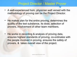 Homoeopathic Drug Proving | PPT