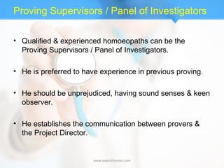 Homoeopathic Drug Proving | PPT