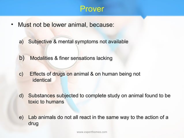 Homoeopathic Drug Proving | PPT