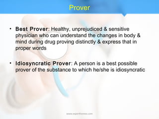 Homoeopathic Drug Proving | PPT