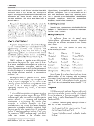 Drug Reaction with Eosinophilia and Systemic Symptoms (DRESS) | PDF