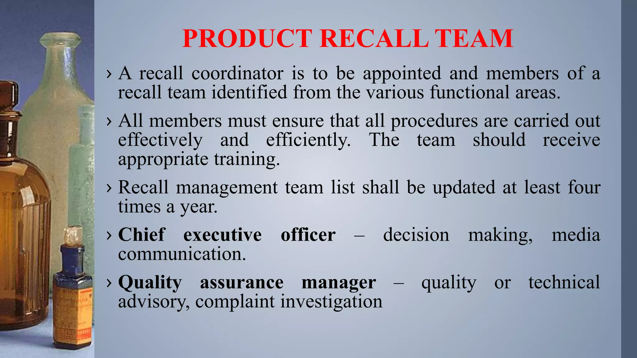 A Detailed Study on Pharmaceutical Drug Recall | PPTX