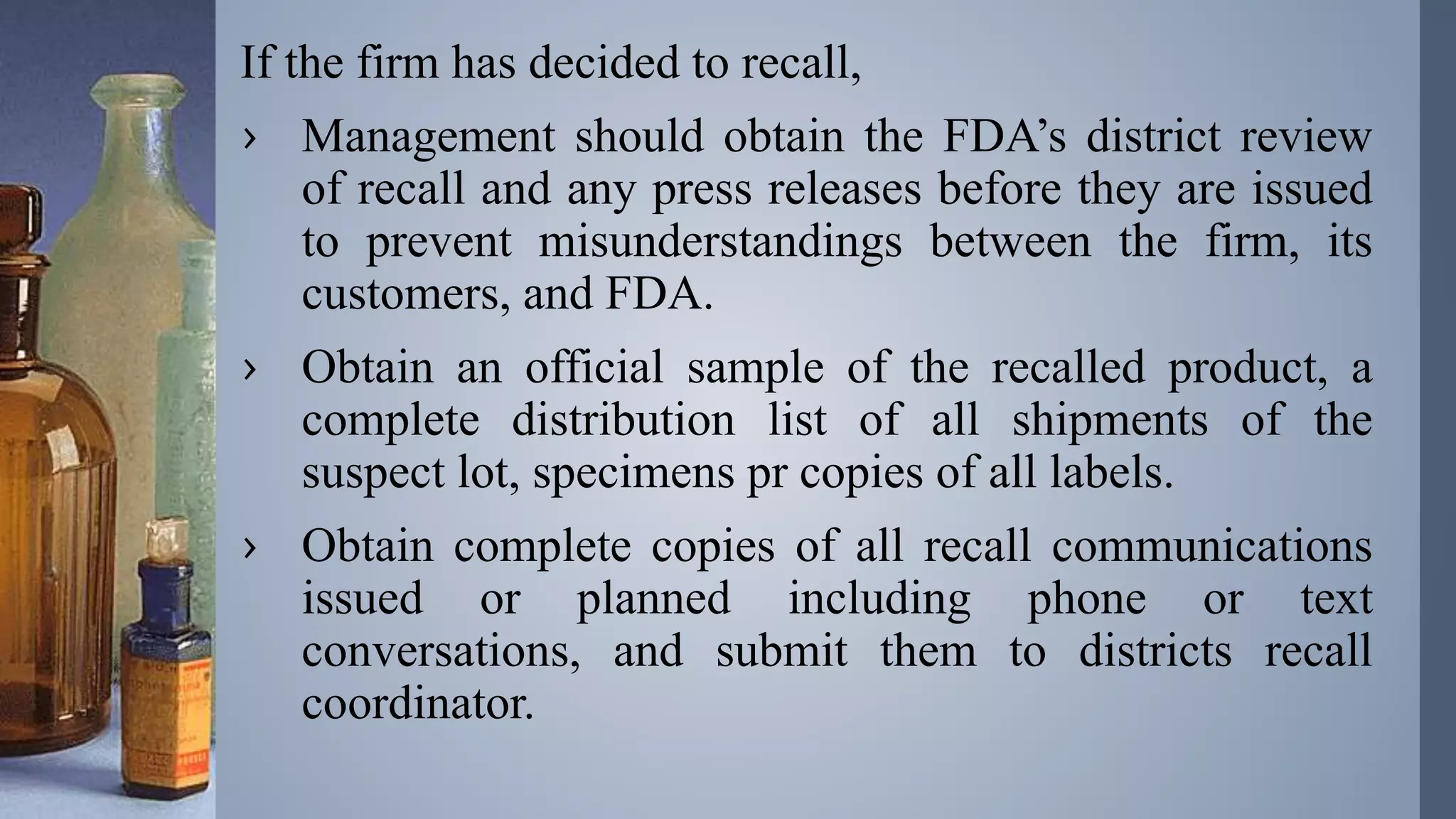 A Detailed Study on Pharmaceutical Drug Recall | PPTX
